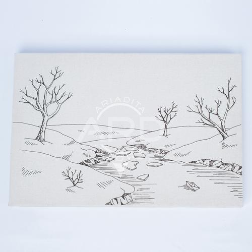 Jual kanvas sketsa 20x30cm / kanvas mewarnai berkualitas - pemandangan ...