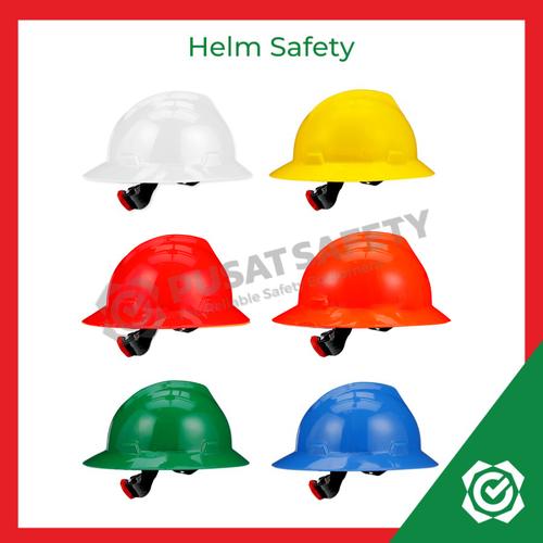 Jual Helm Proyek Kerja Safety MSA V-Gard Fullbrim Lokal With Fastrack ...
