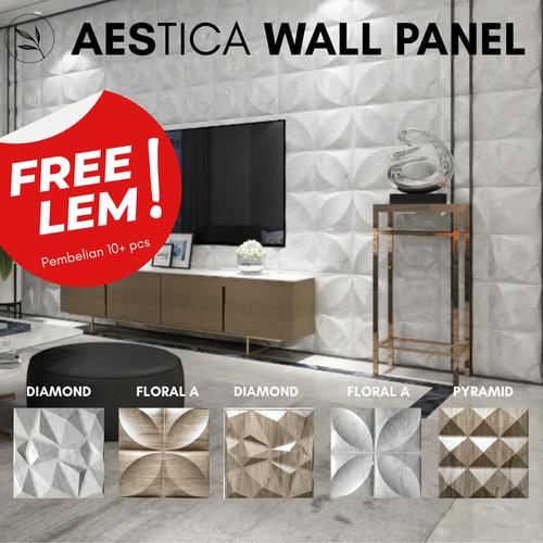 Jual 3D Wall Panel Kayu Marmer Aestica PVC Dinding 50CM Wood Marble ...