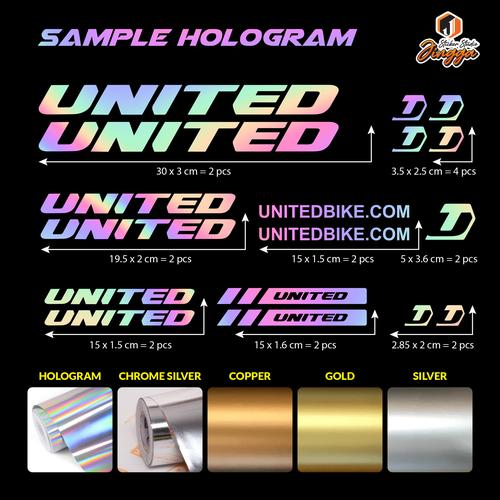 Jual STICKER FRAME SEPEDA UNITED - HOLOGRAM - Kota Bekasi - Jingga ...