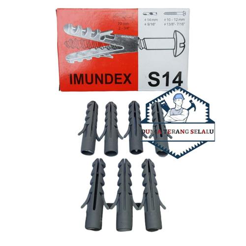 Jual Fisher IMUNDEX S14 Isi 25pcs / Fiser S 14 / Viser Lubang Dinding 14mm - Kota Surabaya - DTS ...