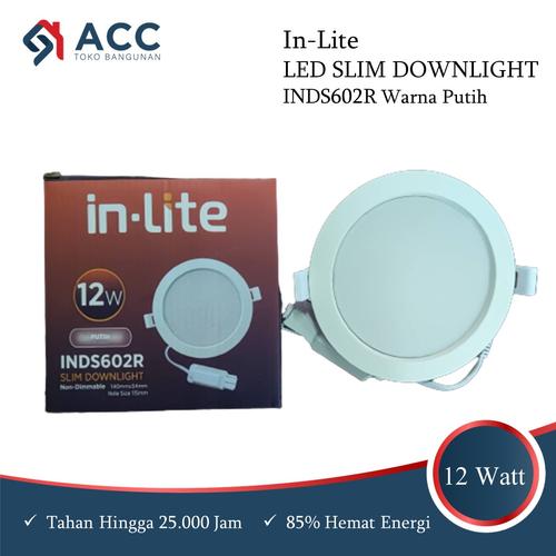 Jual InLite Lampu LED Panel Plafon Slim Downlight 12W 12 Watt INDS602R ...