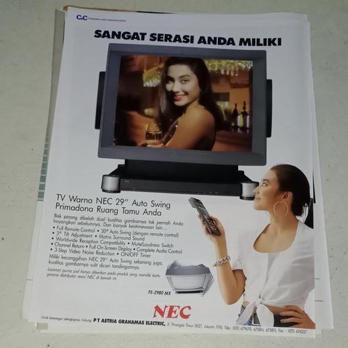 Jual Iklan Cetak Jadul Televisi Nec - Putih - Kota Bandung - Kawan DuniaMayaShop | Tokopedia