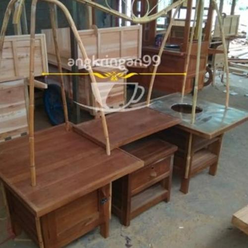 Jual gerobak pikul kayu jati - Kab. Gunungkidul - CV Angkringan99 ...