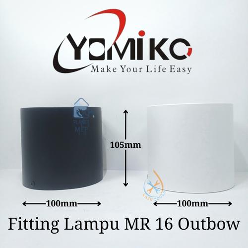 Jual YOMIKO FITTING LAMPU MR 16 OUTBOW / TEMPEL - Hitam - Kota Denpasar ...