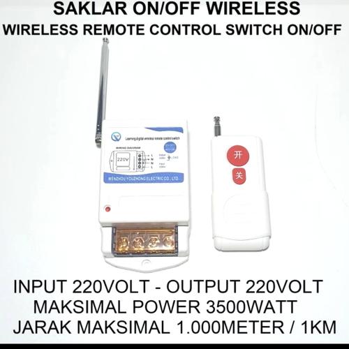 Jual Saklar ON/OFF Wireless 220,-1000 meter, Switch ON/OFF, Saklar Wireless - Jakarta Barat ...