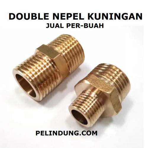 Jual Dobel Nipel Kuningan 1/2 x 1/2 inch Fitting Double Drat Luar Niple - Kota Depok - Alat ...