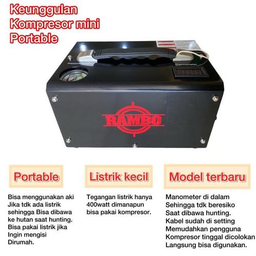 Jual - KOMPRESOR MINI PCP 6000 PSI POMPA PCP LISTRIK ELEKTRIK COMPRESOR ...