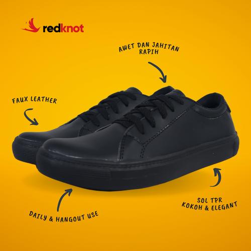 Promo Redknot Trevo Hitam Sol Hitam | Sepatu Sneakers Casual Basic Pria ...
