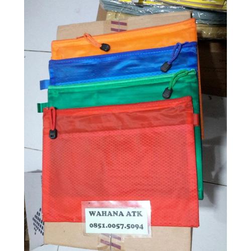 Jual Map resleting / Pocket file / zipper pocket B5 sekat jala - Hijau ...