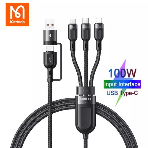 Jual MCDODO 3 in 1 Kabel 100W Micro Type C Lightning Quick Charge 5A ...