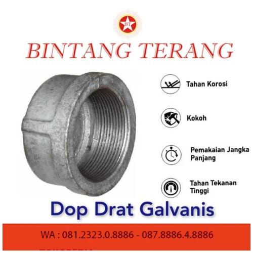 Jual Dop Galvanis 4" / Tutup Drat Dalam Besi / Cap Galvanis 4" inch ...