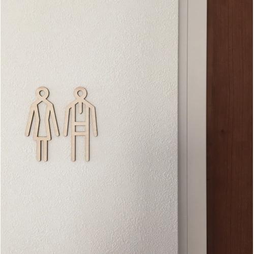 Jual Stiker Sign Toilet Simple | Toilet Sign Acrylic Sticker Restroom ...