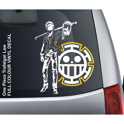 Jual Sticker Cutting One Piece Trafalgar Law Anime Manga - Putih, Small ...