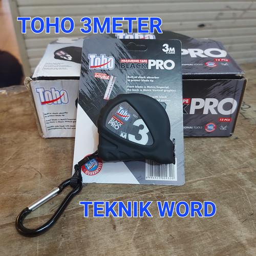 Jual METERAN TOHO 3 METER BLACK PRO ALAT UKUR PLAT TOHO 3M - Jakarta ...