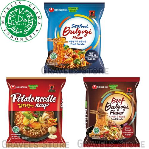 Jual [Logo HALAL] Nongshim Shin Ramyun - Seafood Beef Bulgogi / Potato ...