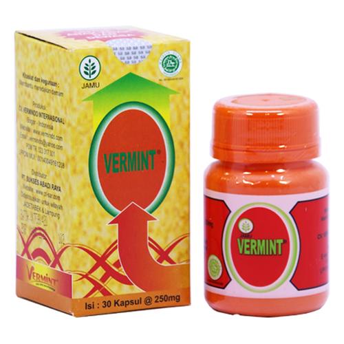 Jual Vermint 12 kapsul & 30 kapsul - Kapsul Cacing obat tipes demam ...