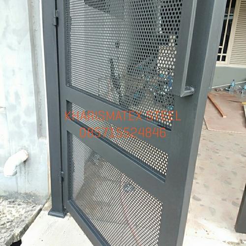 Jual pagar sliding besi galvanis plat perforated hitam - Kota Tangerang ...