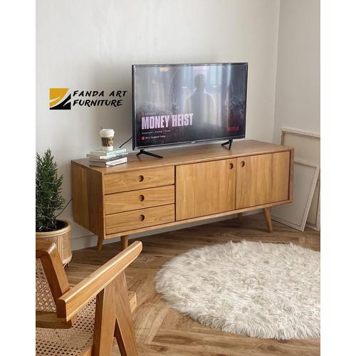 Jual Buffet Tv Minimalis Jati Buffet Tv Laci Sideboard Teak Wood Kayu ...