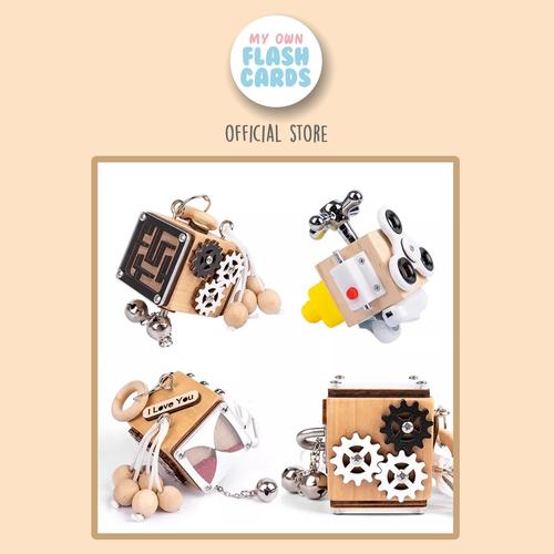Jual Wooden Smart Busy Cube - 7 in 1 Activity Box Mainan Motorik Kotak ...
