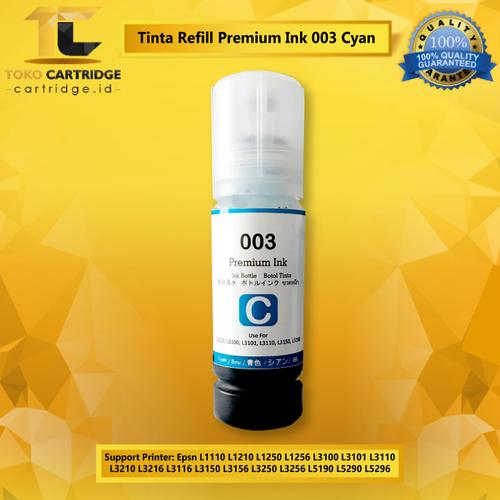 Jual Tinta refill Premium Ink 003 printer epson L1110 L3110 L3150 1110 ...