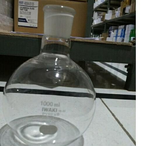 Jual Labu Didih 1000ml, Boiling Flask iwaki 1L,Erlenmeyer, Pyrex Gelas ...