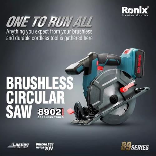 Jual Ronix Model 8902K 165mm 20V Brushless Circular Saw Machine ( Ready ...