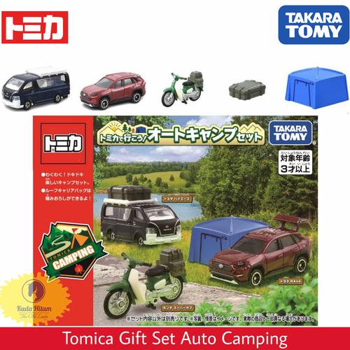 Jual Tomica Gift Set Auto Camping Set Toyota RAV4 Hiace Honda Super Cub ...