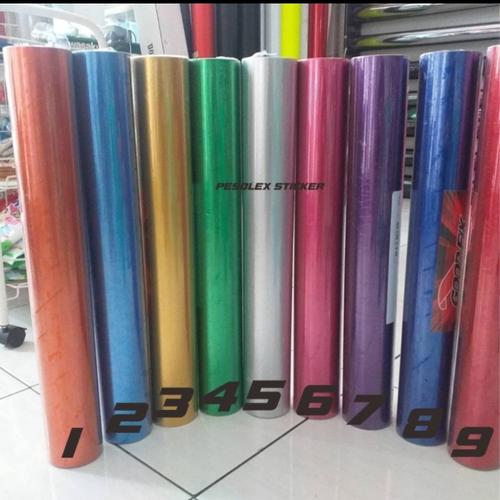 Jual STICKER STIKER SKOTLET VINYL METALIK CANDY 50CM X 50CM - red ...