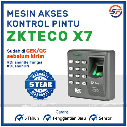 Jual ZKTECO X7 Akses Kontrol Pintu Sidik Jari & Kartu RFID Access Control - X7 With Adaptor ...