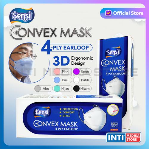Promo SENSI - Convex Mask 4 Ply | Masker Earloop 4 Ply | Masker Sensi ...