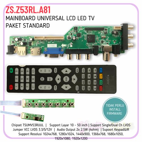 Jual A81 Mainboard Universal LCD LED TV Controller Board PAKET STANDARD ...