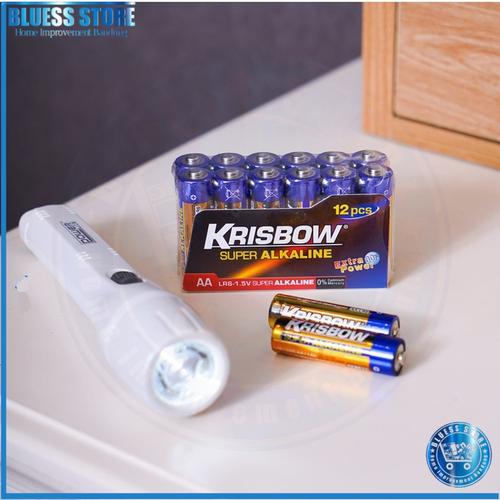 Jual Batre Krisbow Battery Krisbow Baterai Alkaline AA 12pc Batu Baterai AA - Kota Bandung ...