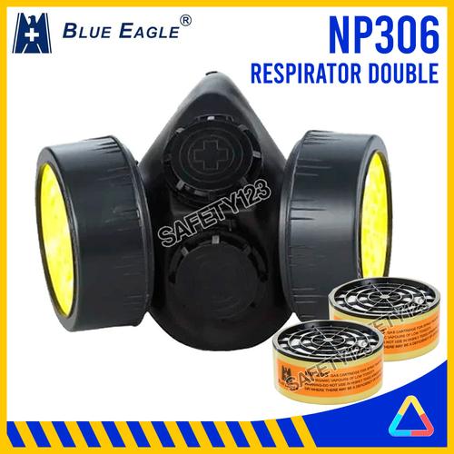 Jual Blue Eagle NP306 Masker Respirator Double Moncong Dua - NP306 Only ...
