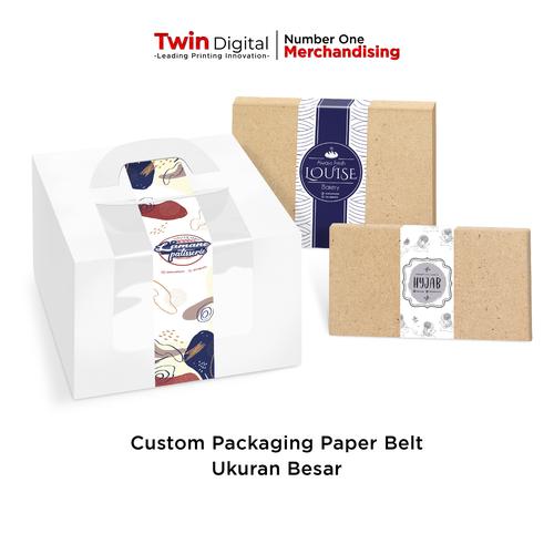 Jual Packaging Sleeve Makanan Label Segel Box Kemasan Kue- Paper Belt ...