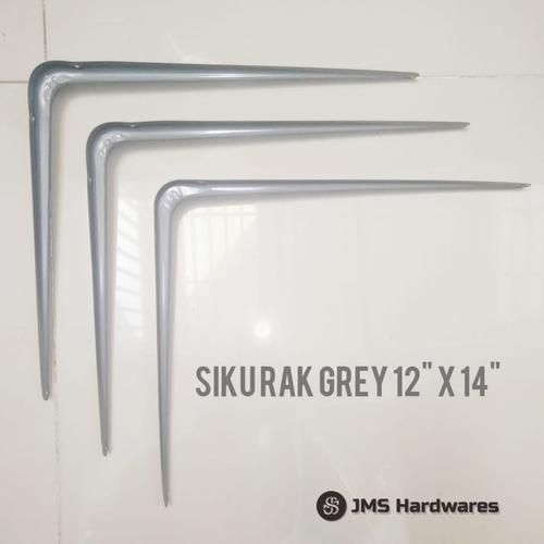 Jual Siku Rak Tebal 12" x 14" Grey / Siku Peyangga Rak Dinding / Siku ...