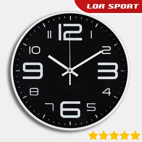 Jual Jam Dinding Bulat Minimalis Modern Dasar Hitam Diameter 30cm ...