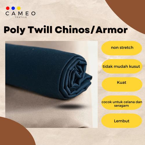 Jual Kain Armor/Poly Twill Chinos Bahan Celana Meteran Eceran - Hitam ...
