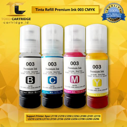 Jual Tinta refill Premium Ink 003 printer epson L1110 L3110 L3150 1110 ...