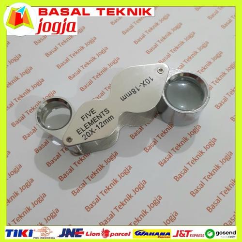 Jual Loupe lup geologi 2 lensa stainless kaca pembesar batu batuan ...