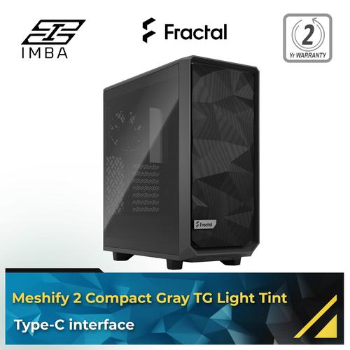 Promo Fractal Design Meshify 2 Compact Gray TG Light Tint [ATX, Chassis ...
