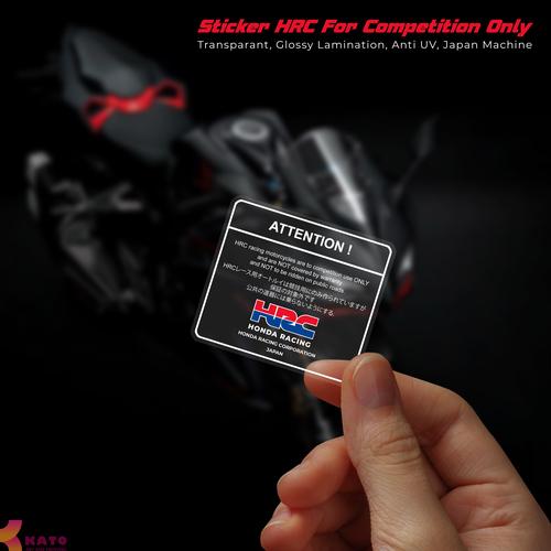 Jual Stiker Race Track Use Only Sticker Honda HRC Transparan - Hitam ...