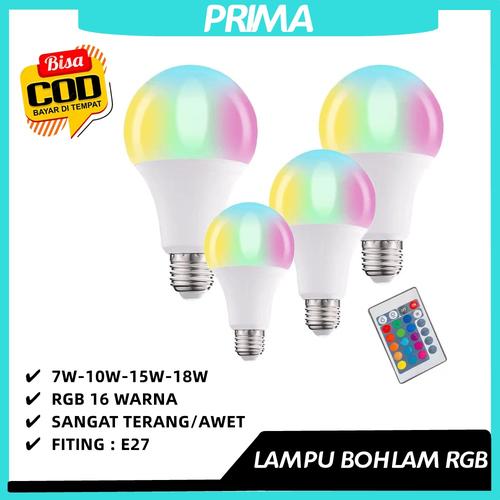 Jual LAMPU BOHLAM LED RGB BERUBAH WARNA REMOTE CONTROL ORIGINAL LAMPU ...