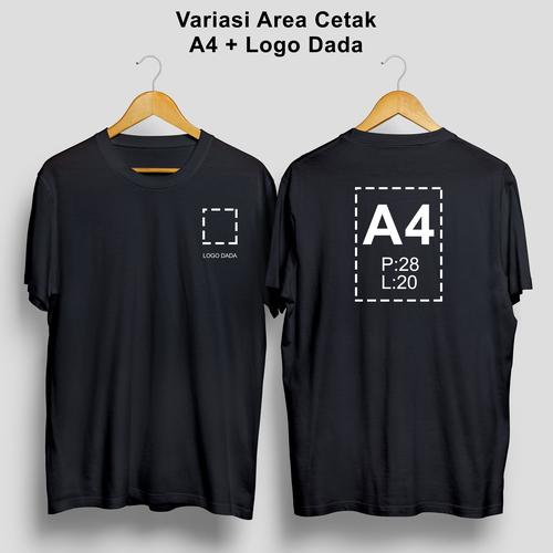 Jual Kaos Custom Satuan Gambar Bebas Full Warna-Cotton Combad 24s - Logo dan A4, L - Jakarta ...