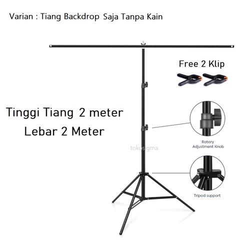 Jual Tiang Kain Foto Studio 2x2M Bracket Stand Backdrop Latar ...