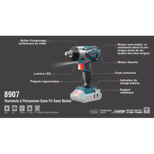 Jual Ronix Model 8907 20V Cordless Brushless Impact Wrench Unit Only ...