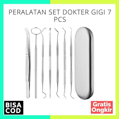 Jual Alat Dokter Gigi Tusuk Mulut Teeth Tooth Dentist Dental Tool Set ...
