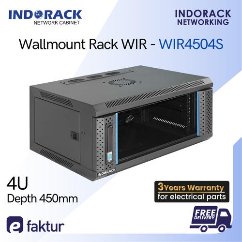Jual Indorack Wallmount Rack 4U Single Glass Door 19" Depth 450mm ...