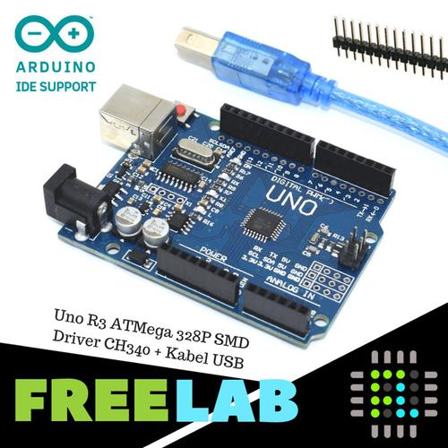 Jual ARDUINΟ Uno R3 ATMega 328P SMD dg CH340 UNO SMD + Kabel USB OEM ...