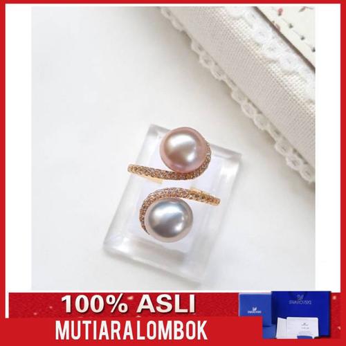 Jual Cincin Mutiara Lombok Pearl Asli Premium Mewah Original - abu peach - Kab. Lombok Barat ...